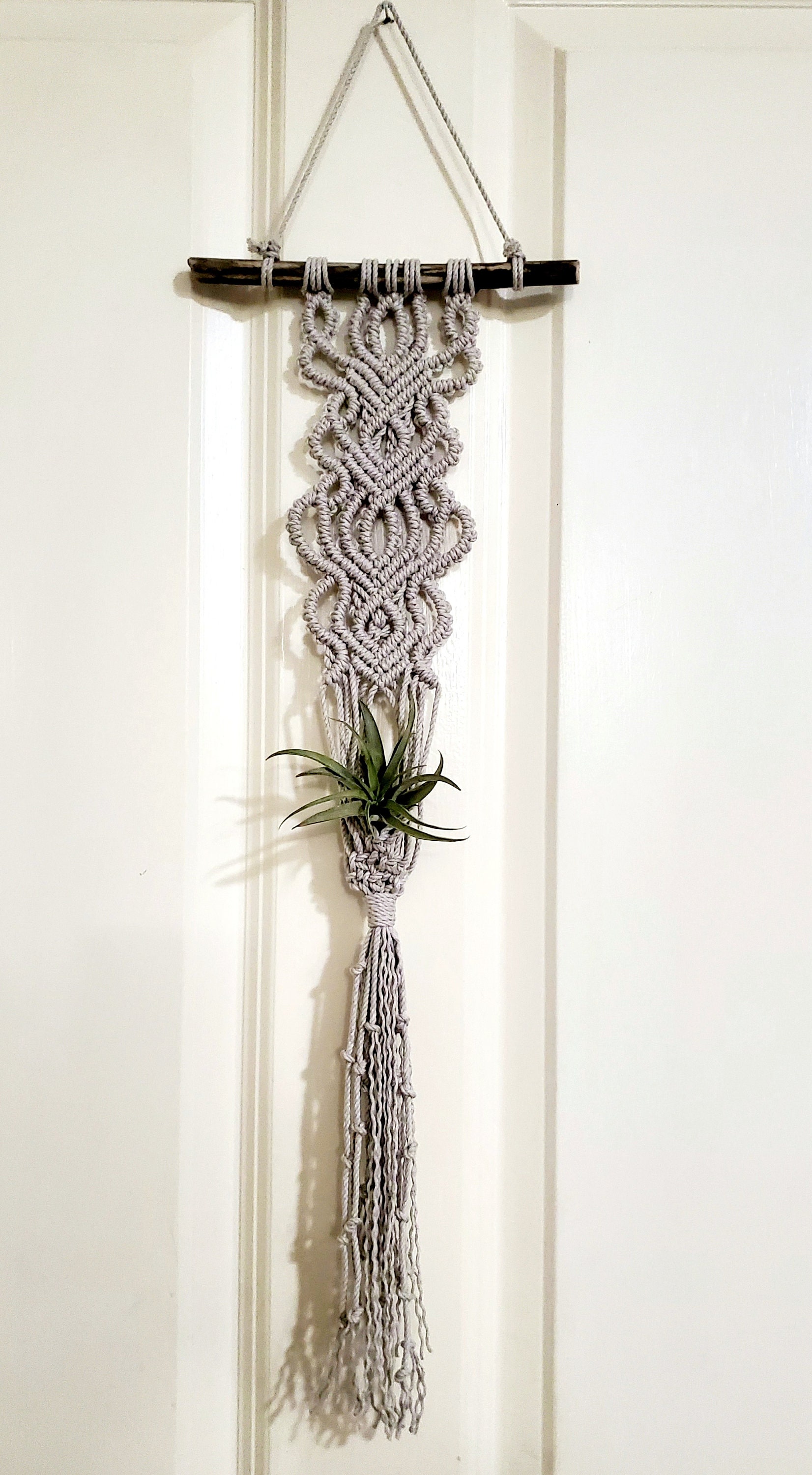 Plant Hanger, Air Plant Macrame Wall Hanging, Wall Art, Boho Home Decor ...