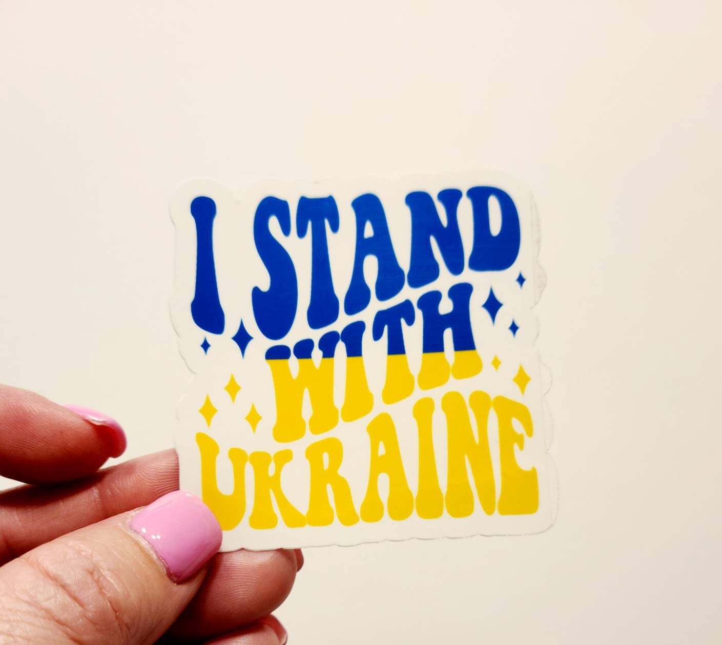 Paper & Party Supplies Stickers I STAND WITH UKRAINE Die-Cut Stickers ...