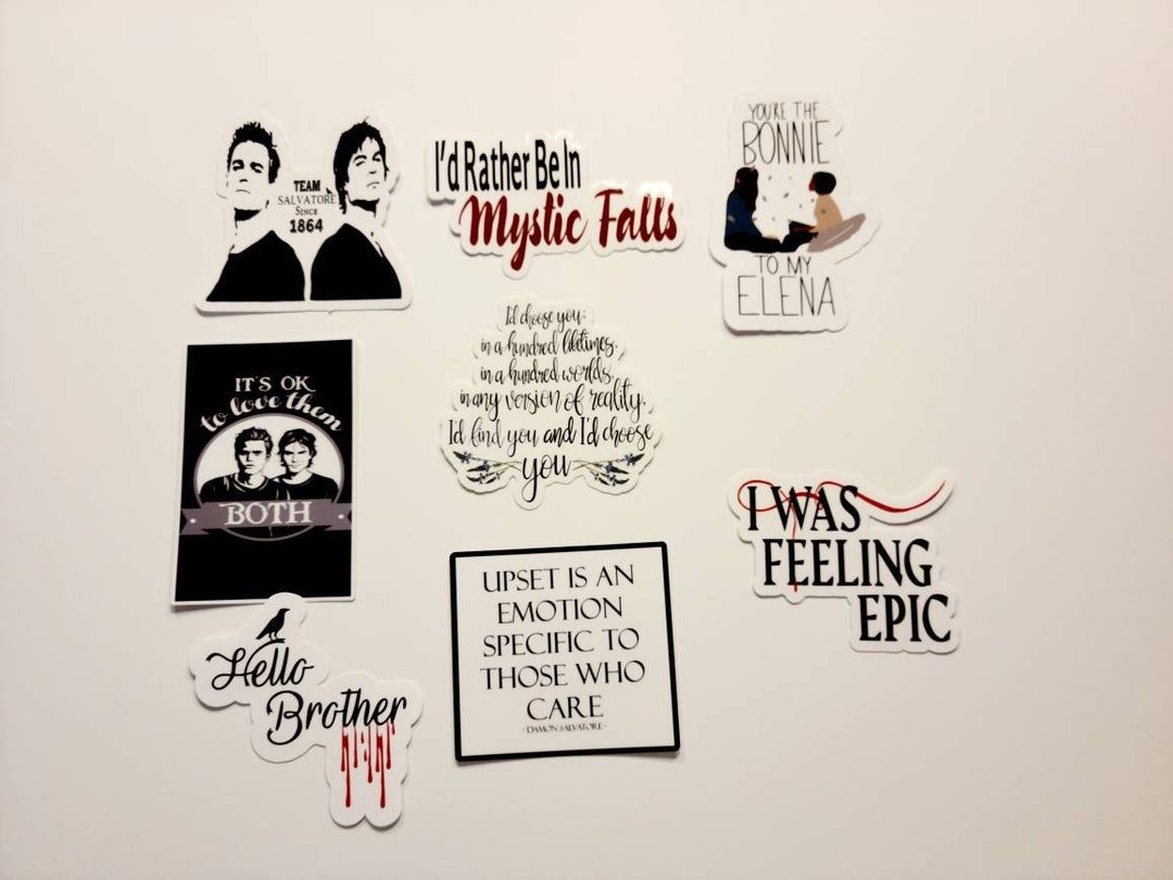 Vampire Diaries Stickers, Vampire Diaries, Gift Idea for Her, Die Cut ...
