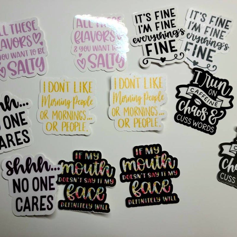 Snarky Stickers - Etsy