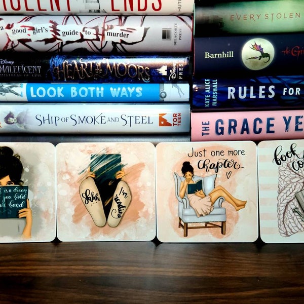 Book Coasters - Etsy