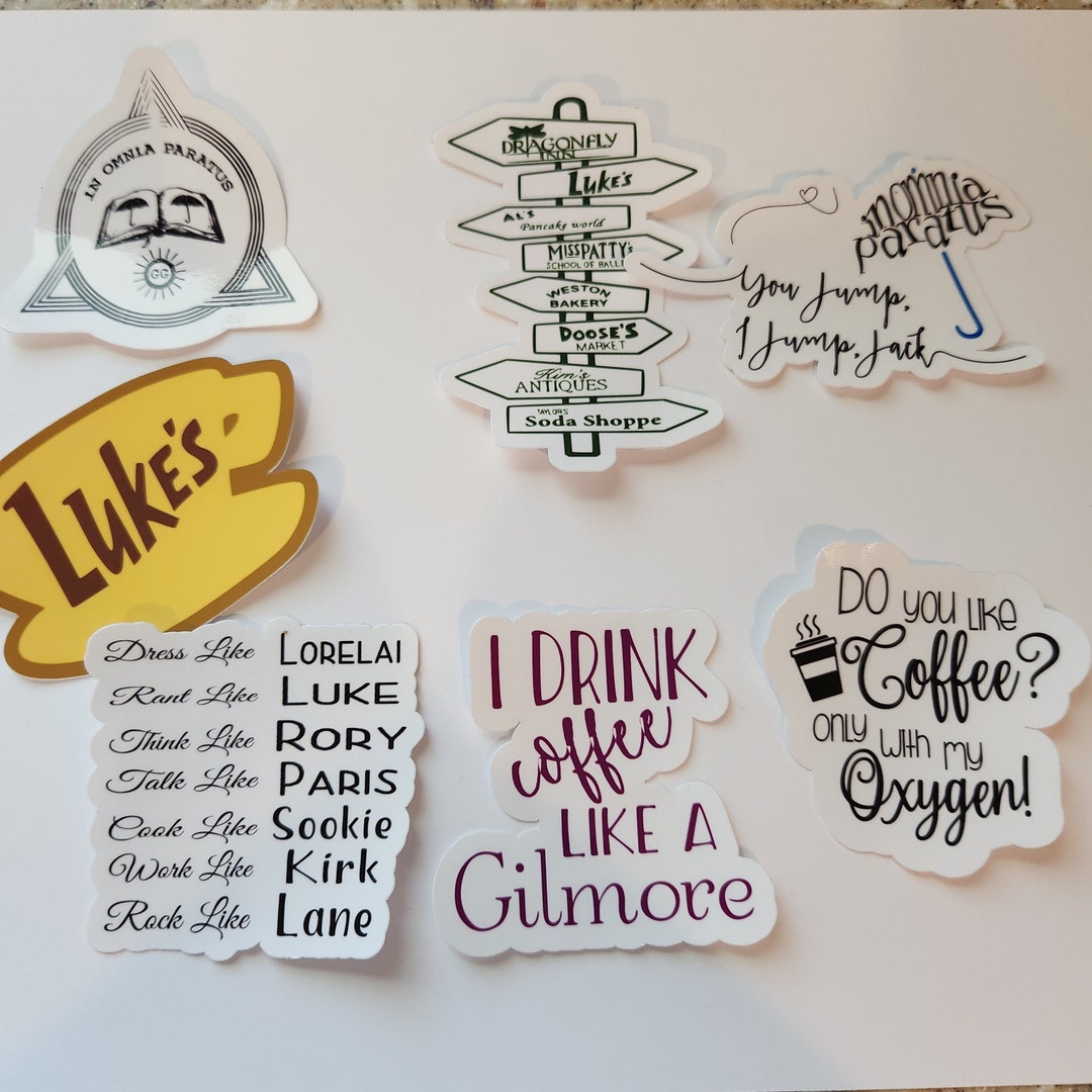 Gilmore Girls Stickers: Luke's Diner, Coffee Lover Die Cut Stickers - Etsy