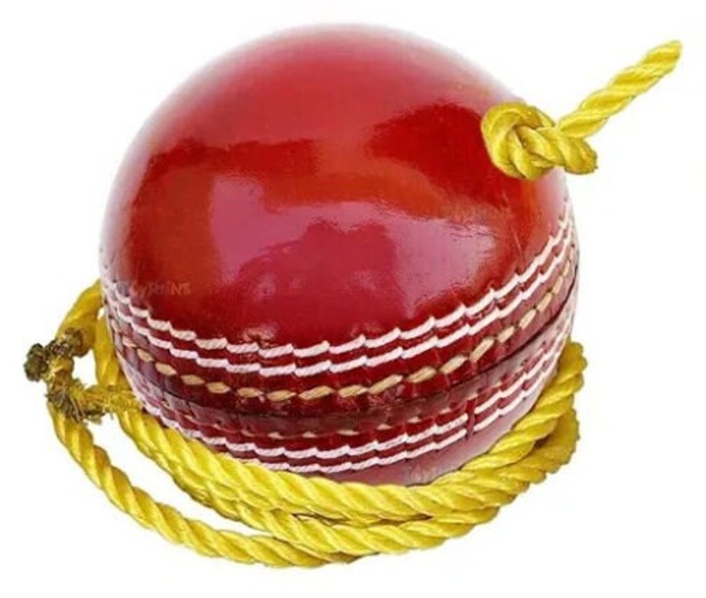2 X KS Cricket Leather Hanging Balls With Reaction String (pack of 2 ...