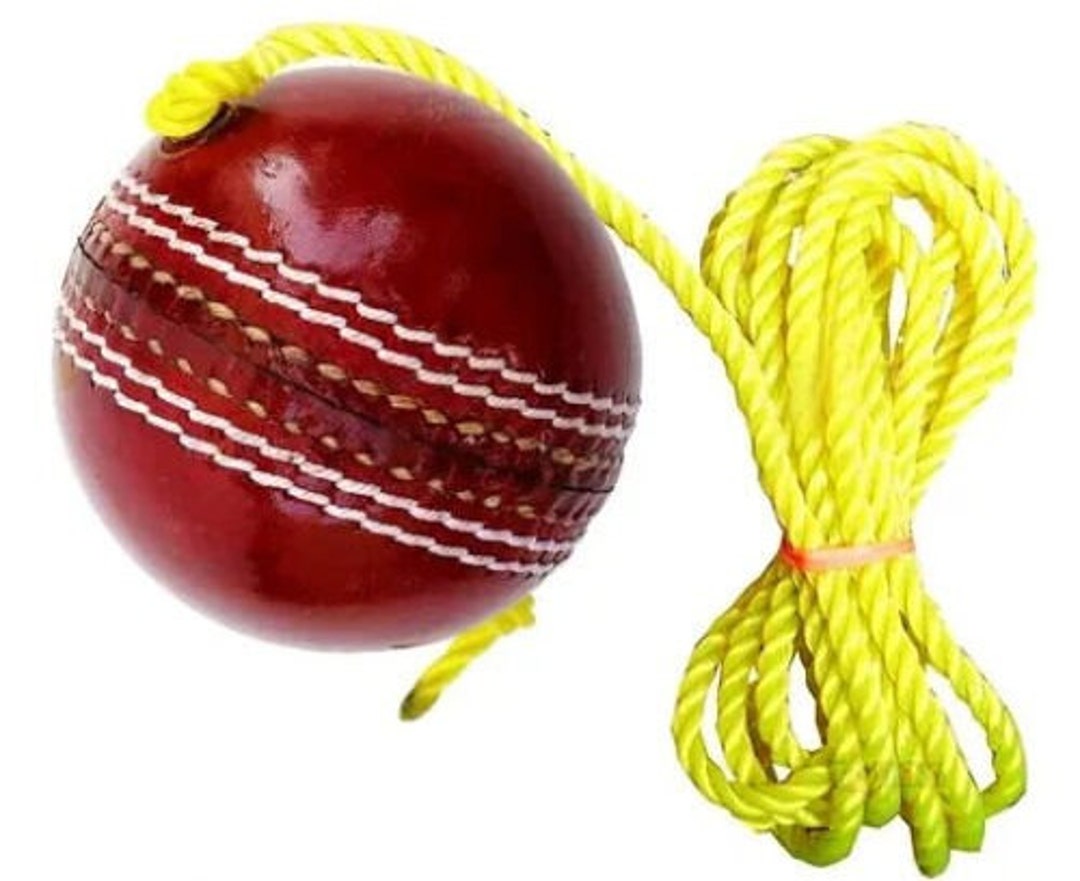 2 X KS Cricket Leather Hanging Balls With Reaction String (pack of 2 ...