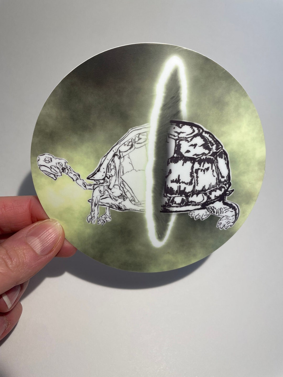 Turtle Sticker Trippy Turtle Decal Skeleton Turtle Sticker Laptop ...