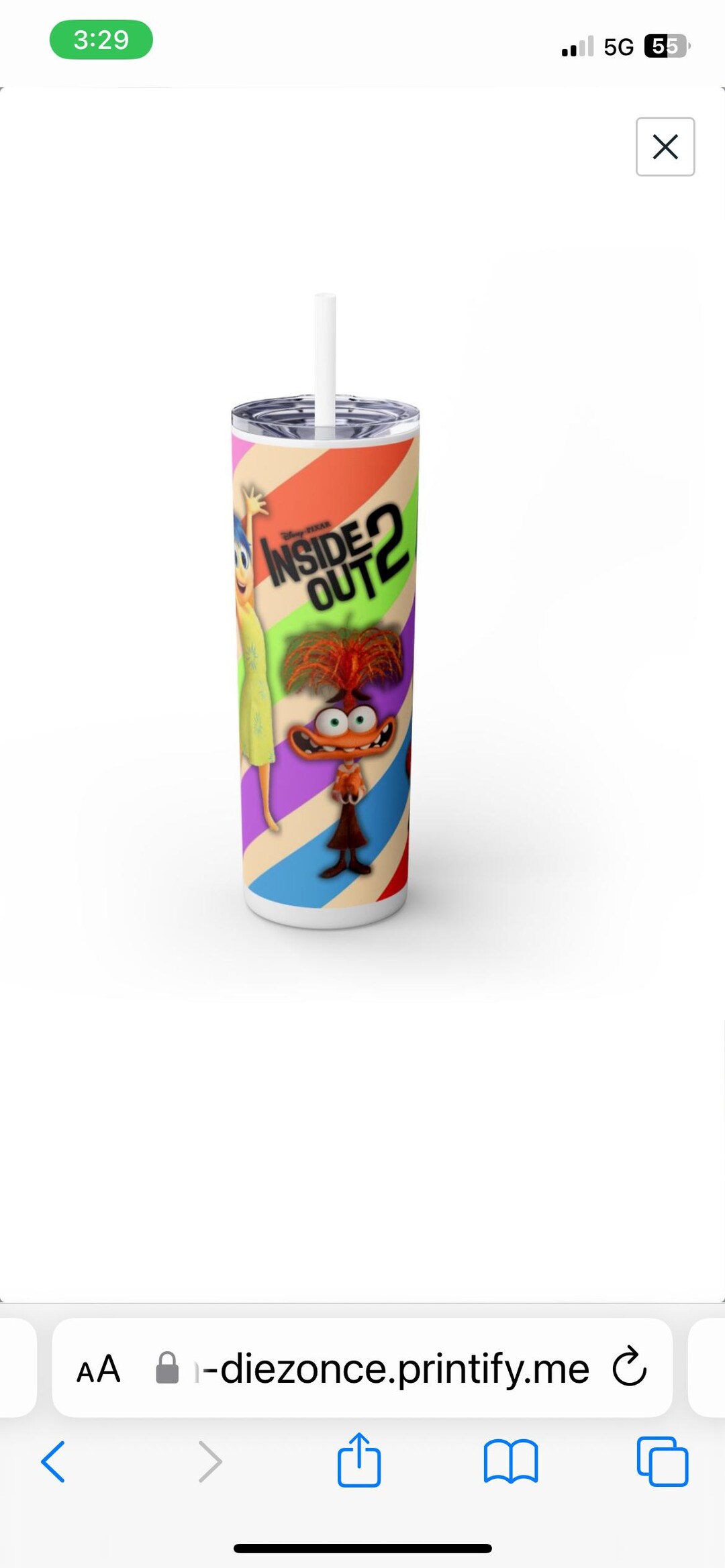 Inside Out 2 Tumbler 20 Oz Full Color - Etsy