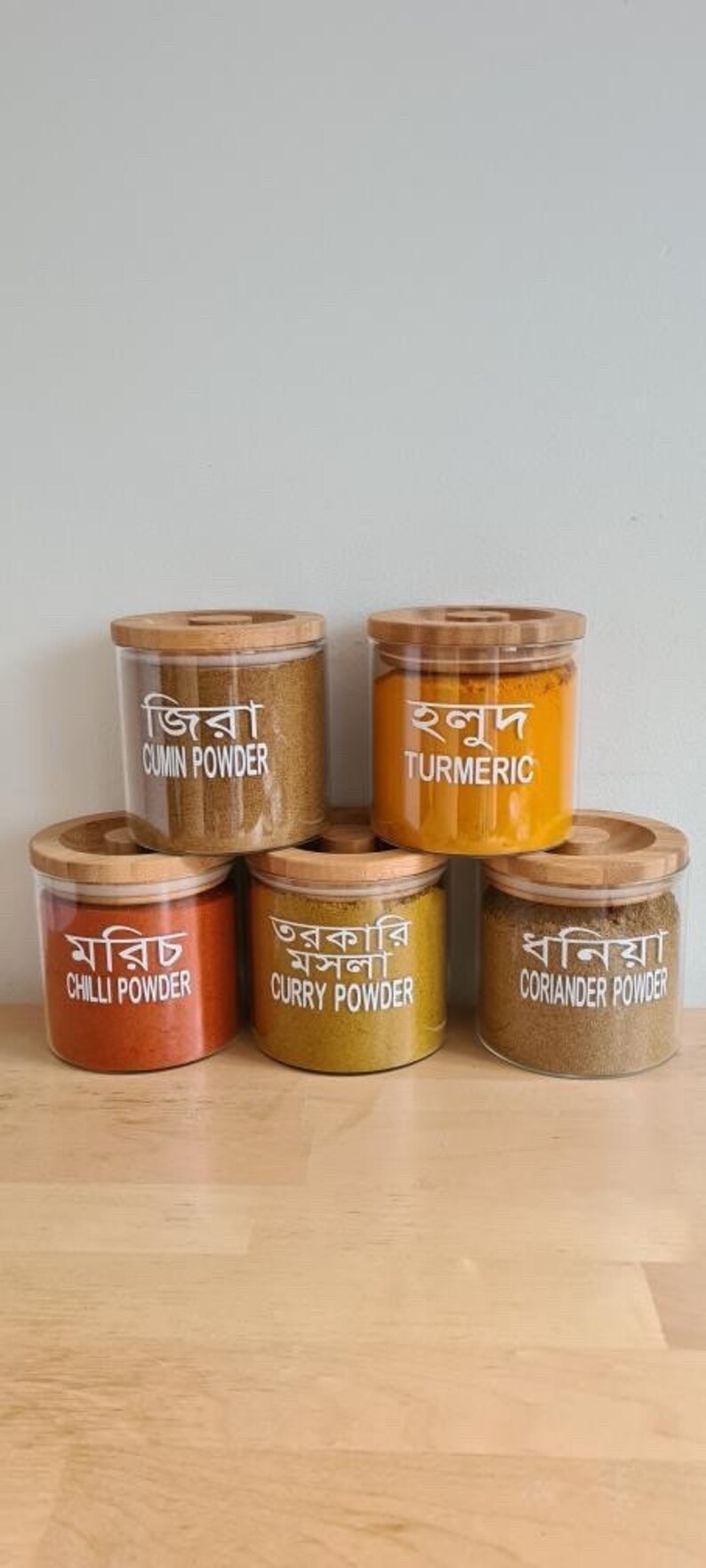 Spice Jar Labels Dual Language • Organisation • Kitchen • Vinyl ...