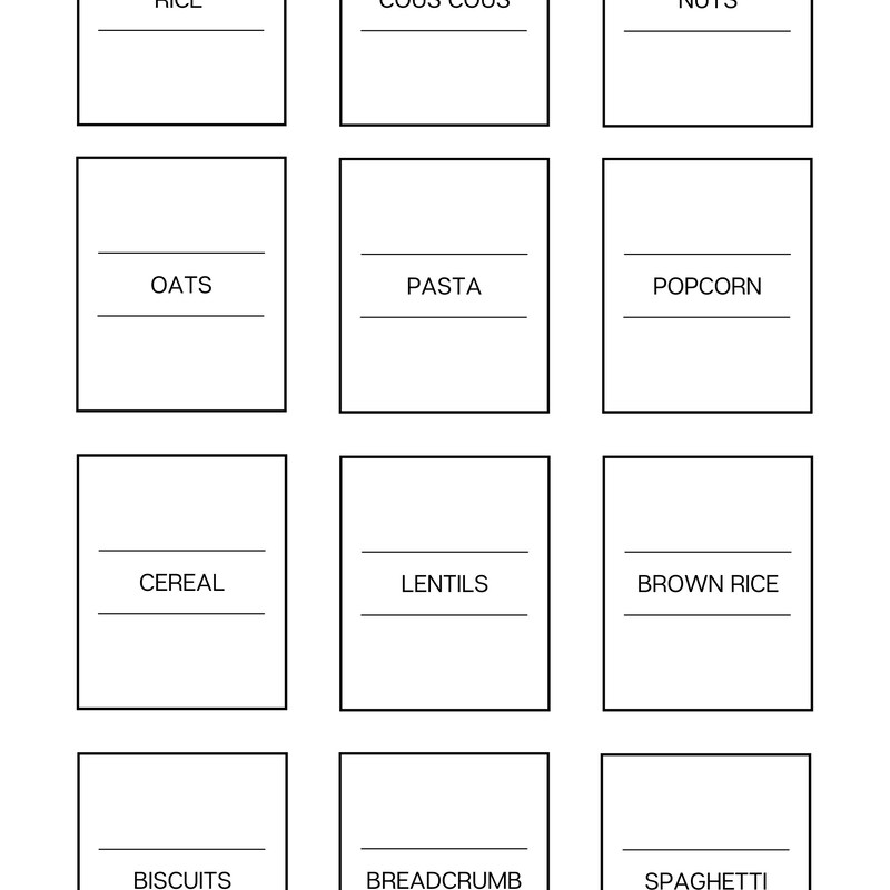 Pantry Labels - Etsy