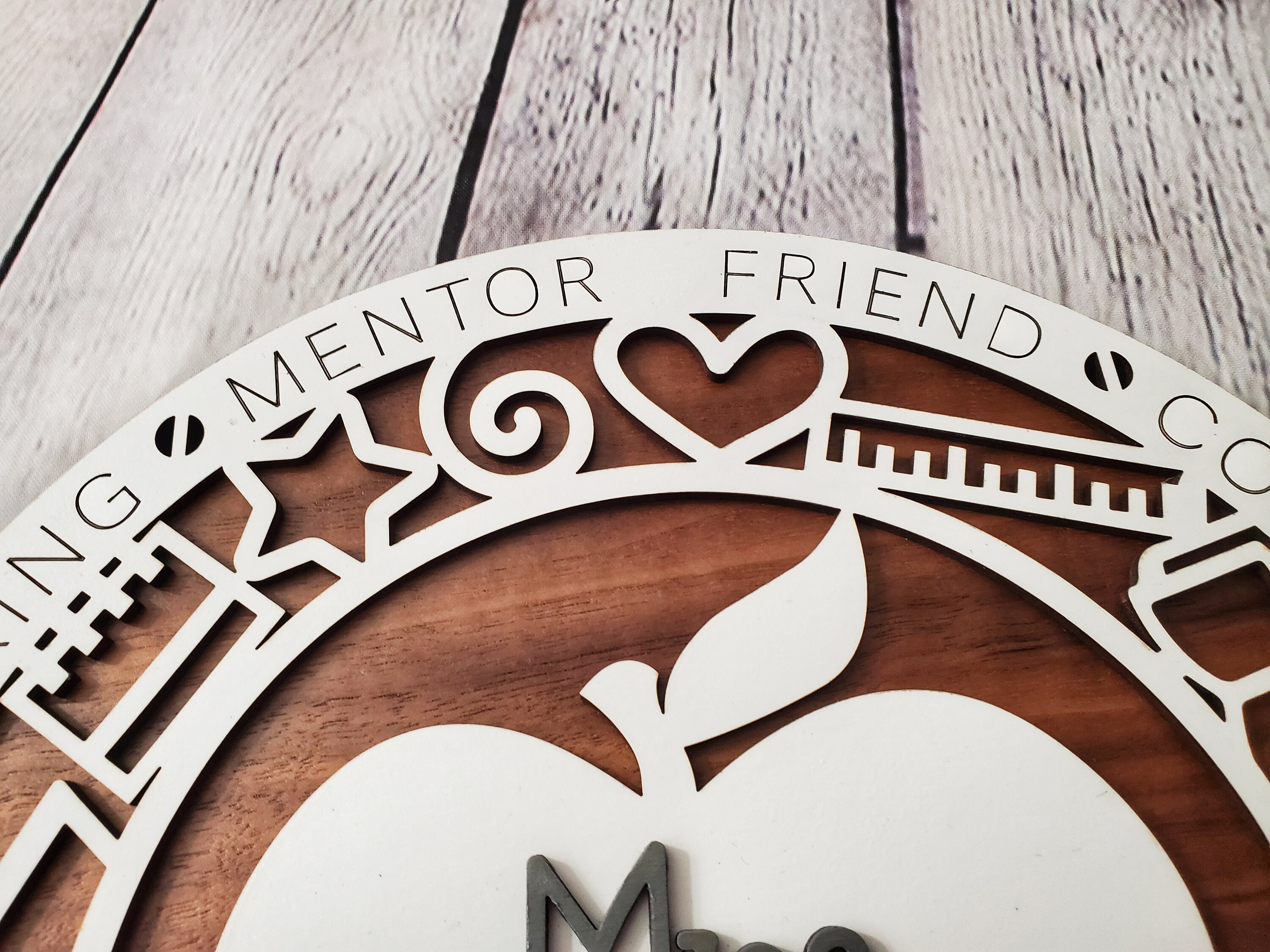 Personalized Wood Teachers Sign Custom 3D Teacher Name Sign | Etsy