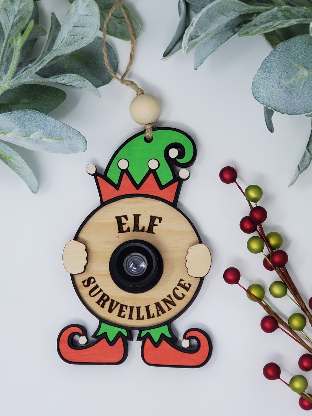 Elf Surveillance Christmas Ornament Santa Cam Ornament - Etsy