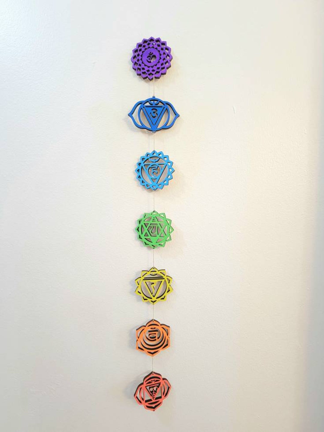 7 Chakras Wall Art, Chakras Wall Decor, Chakras Toran, Chakras Wall ...