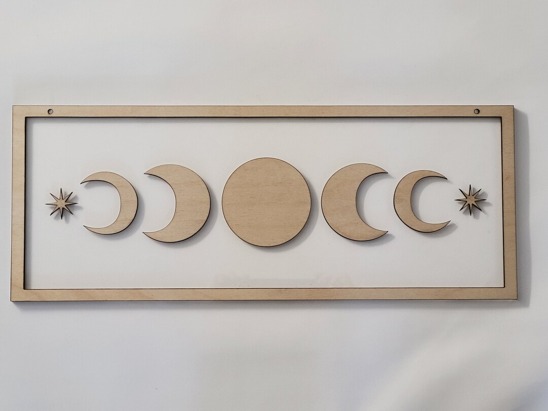 Moon Phases Wall Decor, Moon Cycles Home Decor - Etsy