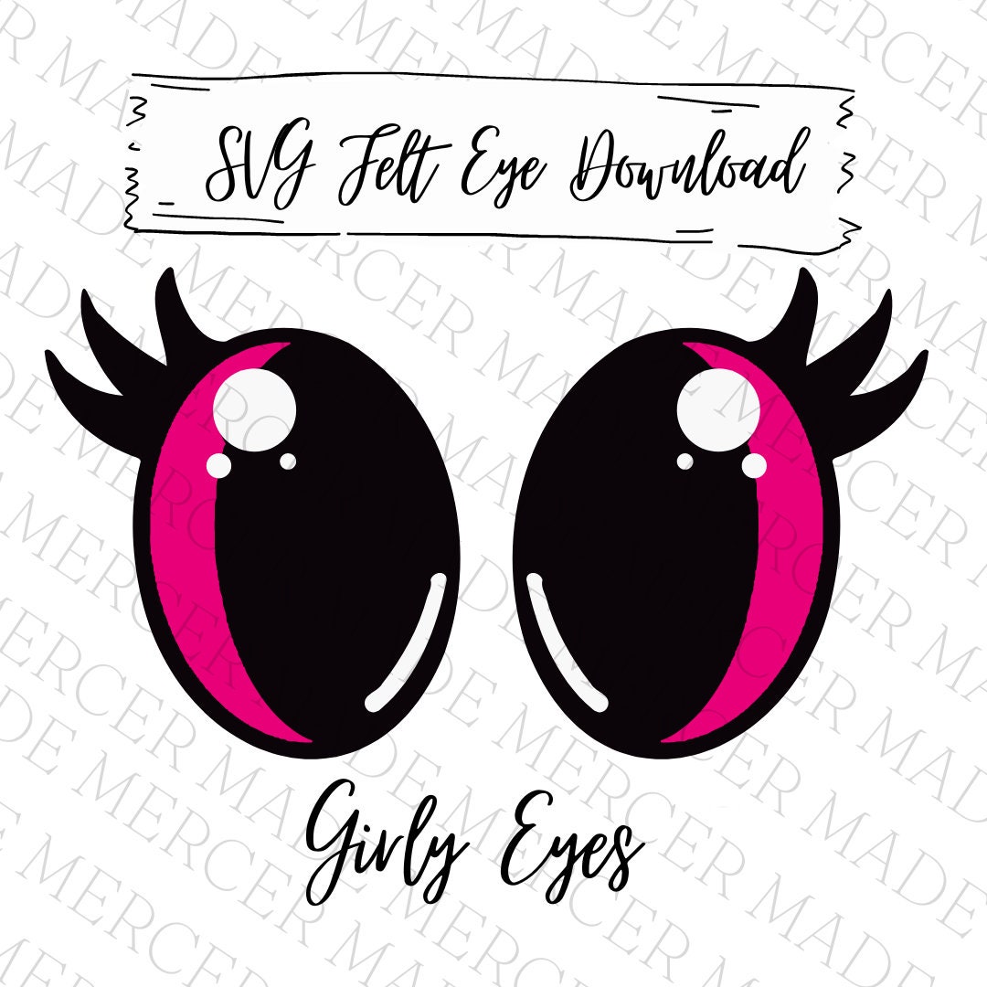 Girly Eyes Felt Download / Amigurumi/ Felt Eyes/ Digital Download - Etsy