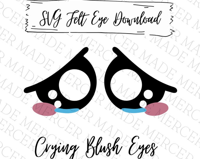 Digital Download | Shy Dots Eyes SVG File | Amigurumi Felt Eye Cut File ...