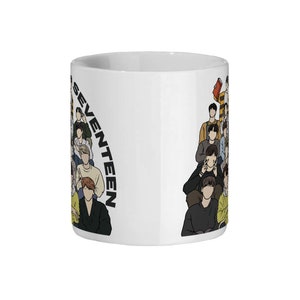 SEVENTEEN Kpop Ceramic Mug 11oz Funny Mug Design, Kpop Merch, Kpop Gift ...