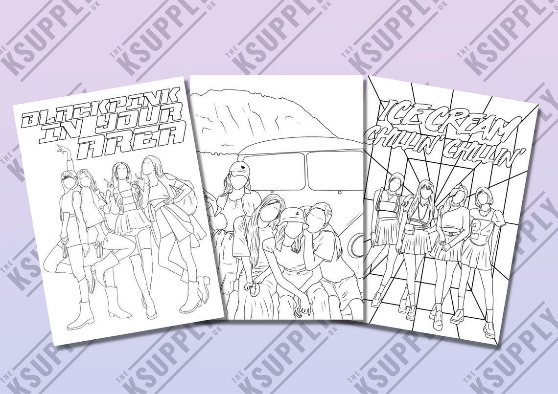 Digital Download BLACKPINK A4 COLOURING BOOK, Kpop, High Quality A4 ...