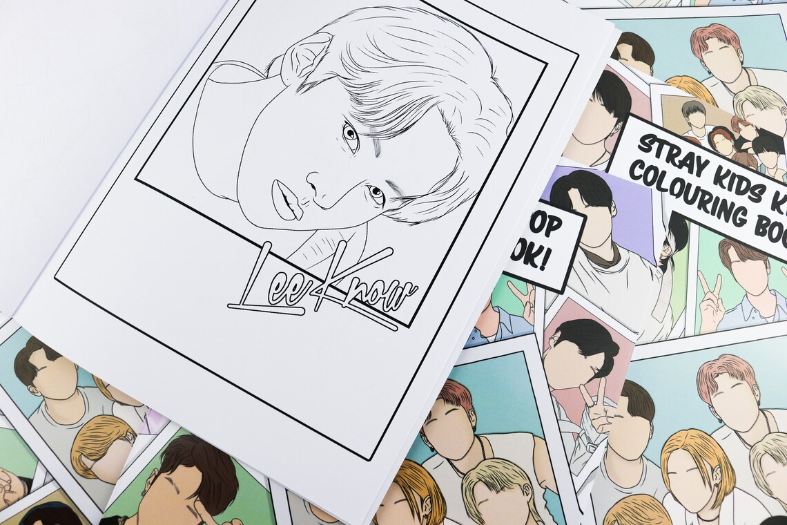 STRAYKIDS A4 COLOURING BOOK Kpop Skz Art High Quality A4 - Etsy UK