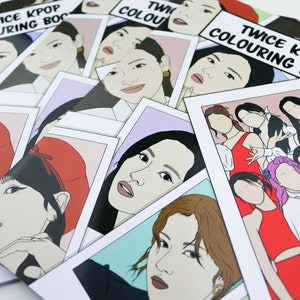 TWICE A4 COLOURING BOOK, Kpop, Twice Merch, Once, OT9, Art, High ...