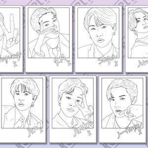 Digital Download BTS A4 COLOURING BOOK, Kpop, Bts, Art, High Quality A4 ...