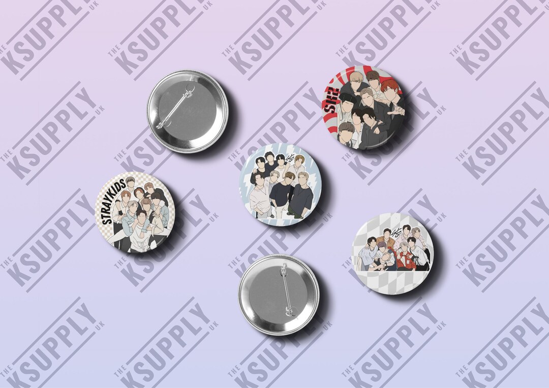 SKZ High Quality Badge Pack, KPOP, Felix, Bangchan, Hyunjin, Han, Stray ...