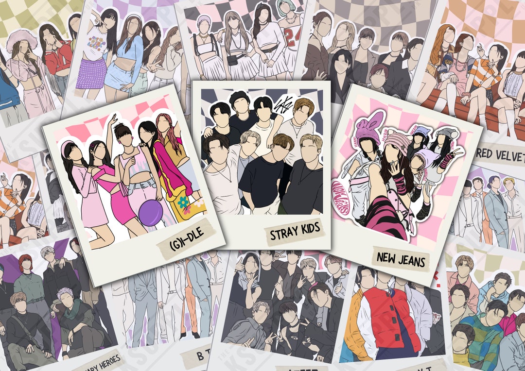 KPOP POLAROID Stickers, High Quality Kpop Stickers, Bts, Blackpink ...