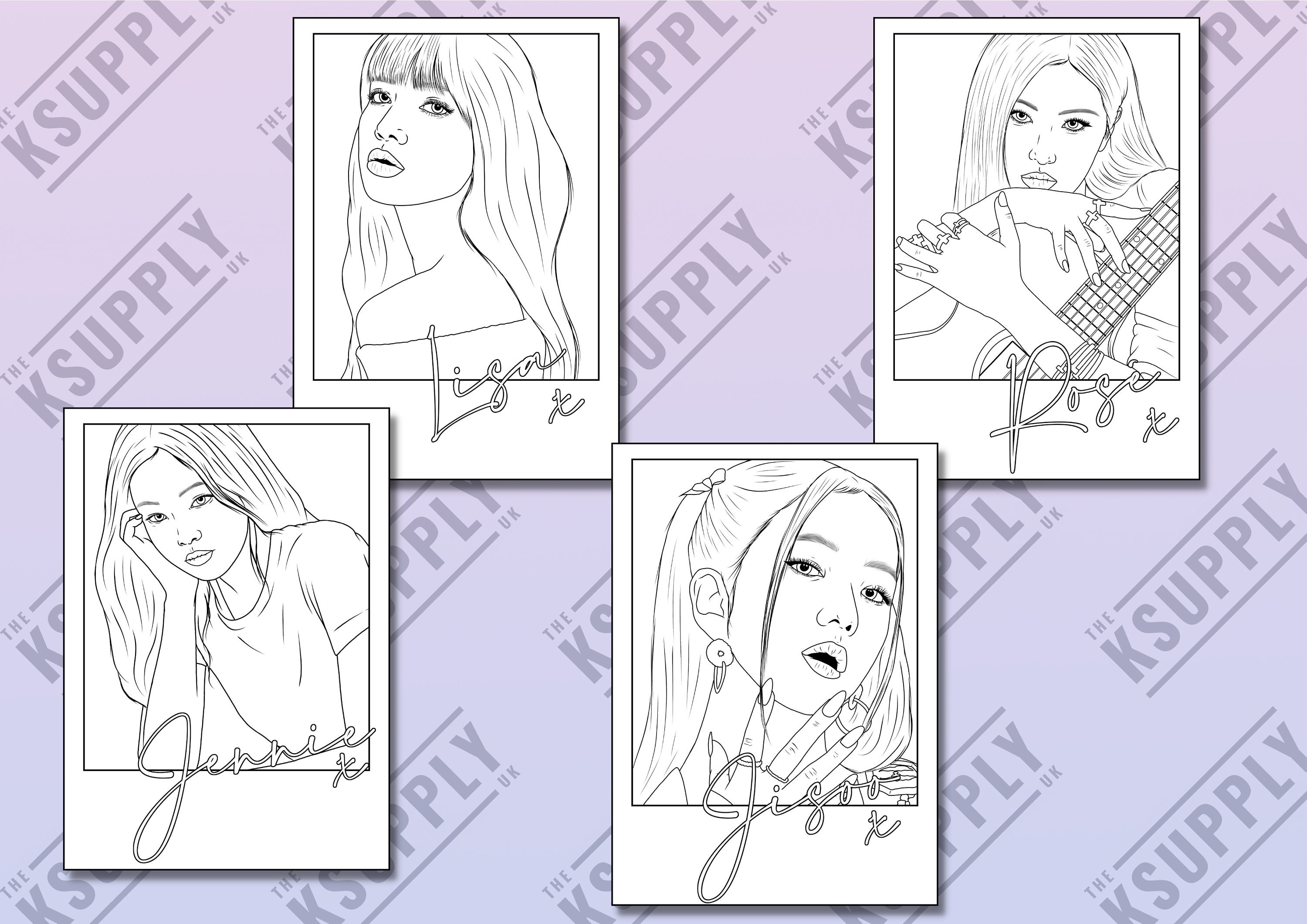 Digital Download BLACKPINK A4 COLOURING BOOK, Kpop, High Quality A4 ...