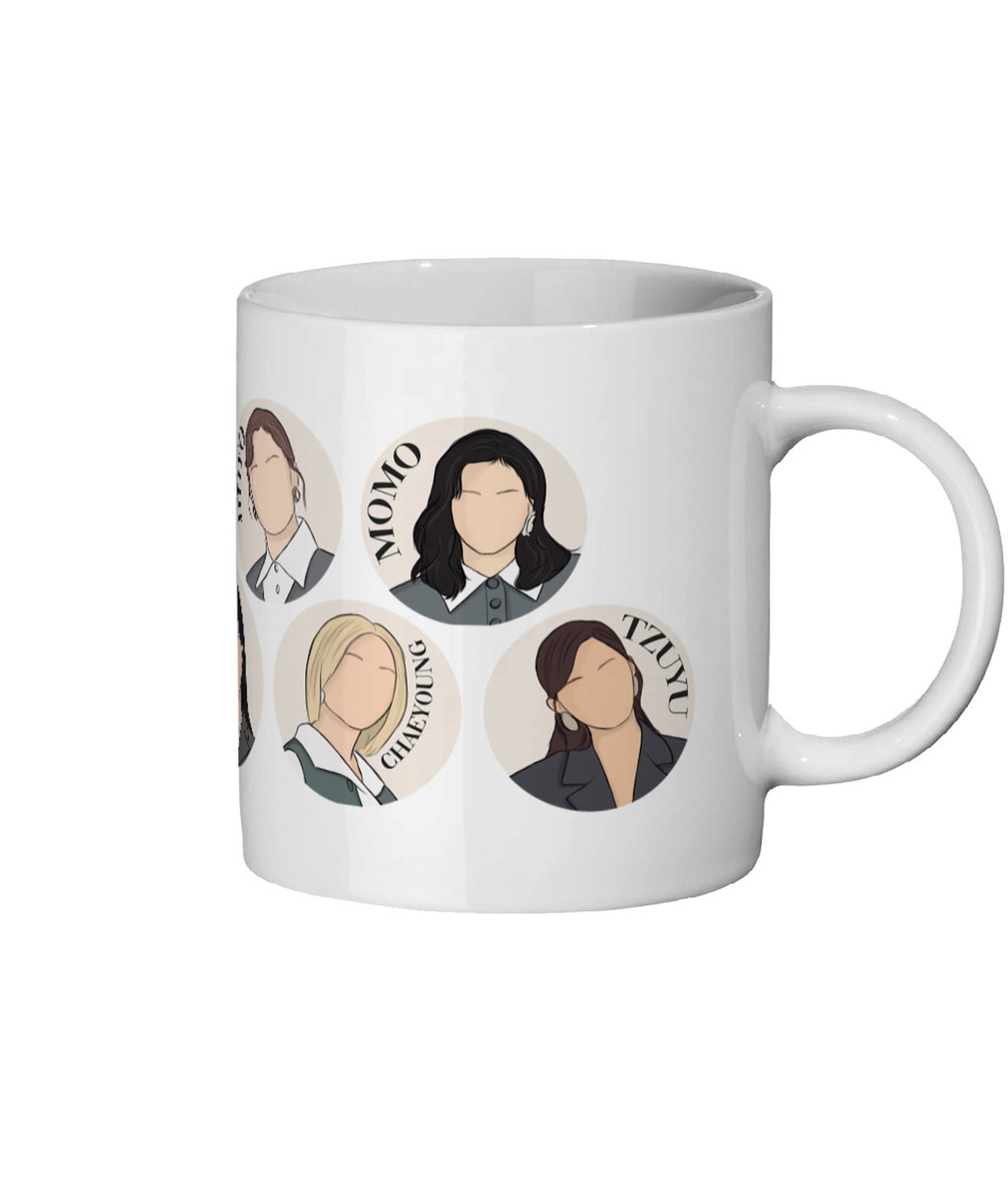 Kpop TWICE Members 11oz Ceramic Mug Digital Illustration - Etsy