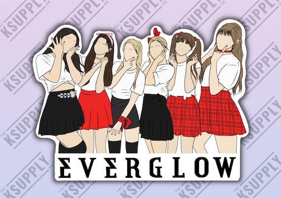 Everglow High Quality Stickers KPOP Aisha Yiren Mia Onda - Etsy