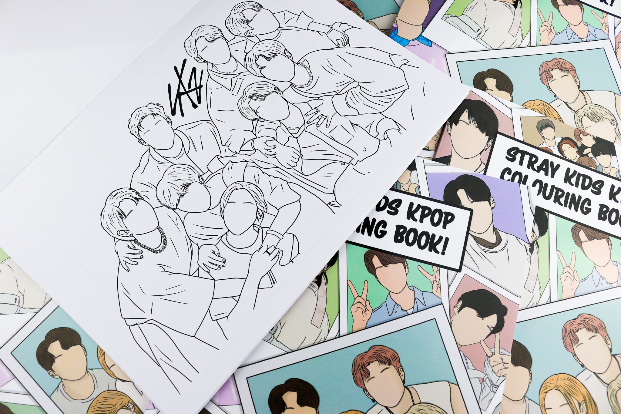 STRAYKIDS A4 COLOURING BOOK Kpop Skz Art High Quality A4 - Etsy UK