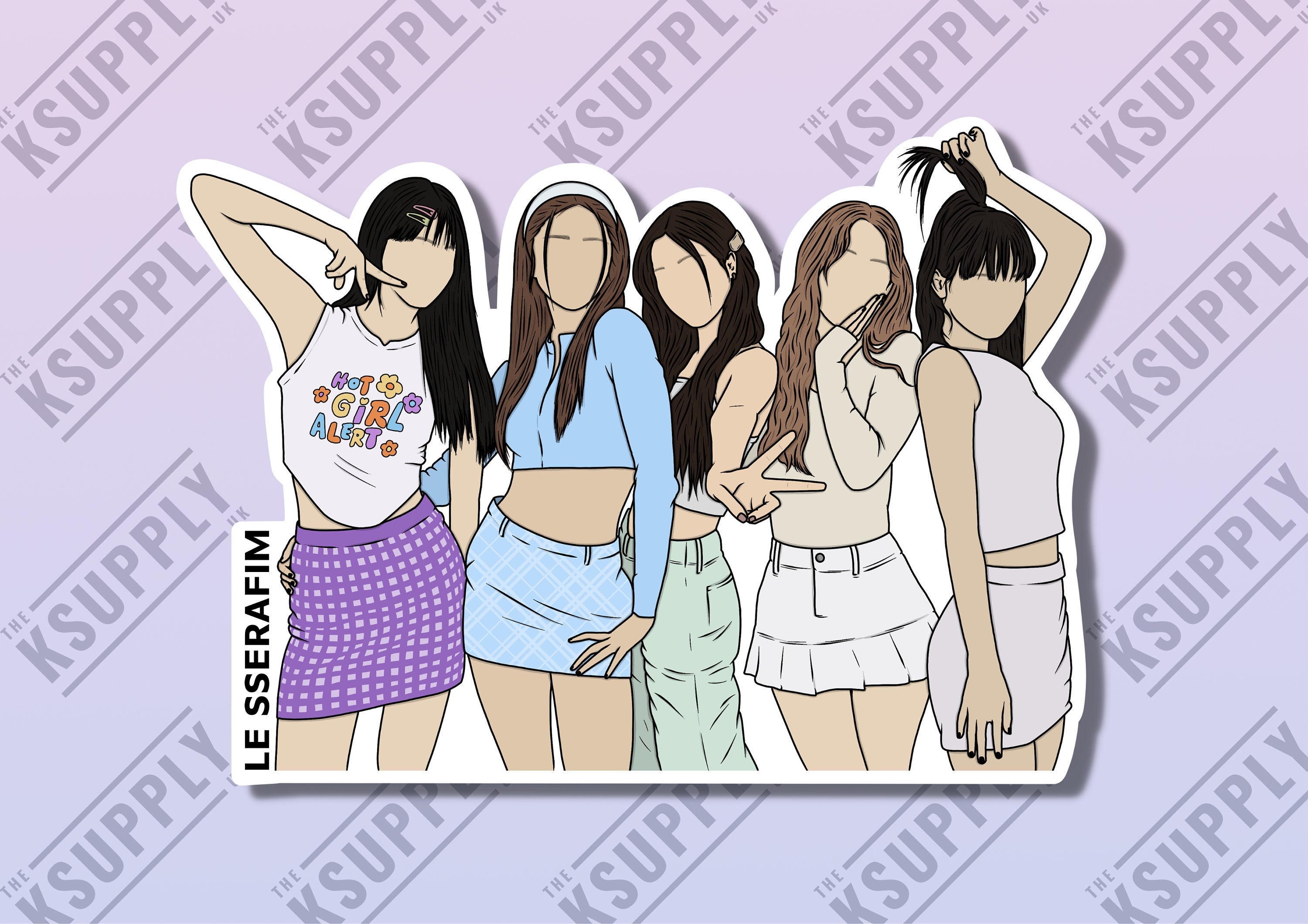 LE SSERAFIM High Quality Stickers KPOP Sakura Chaewon - Etsy UK