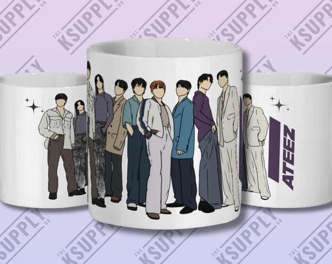 Ateez Yunho Mirror Selfie Black Mug, Ateez Members Y2k Kpop Mug, Ateez ...