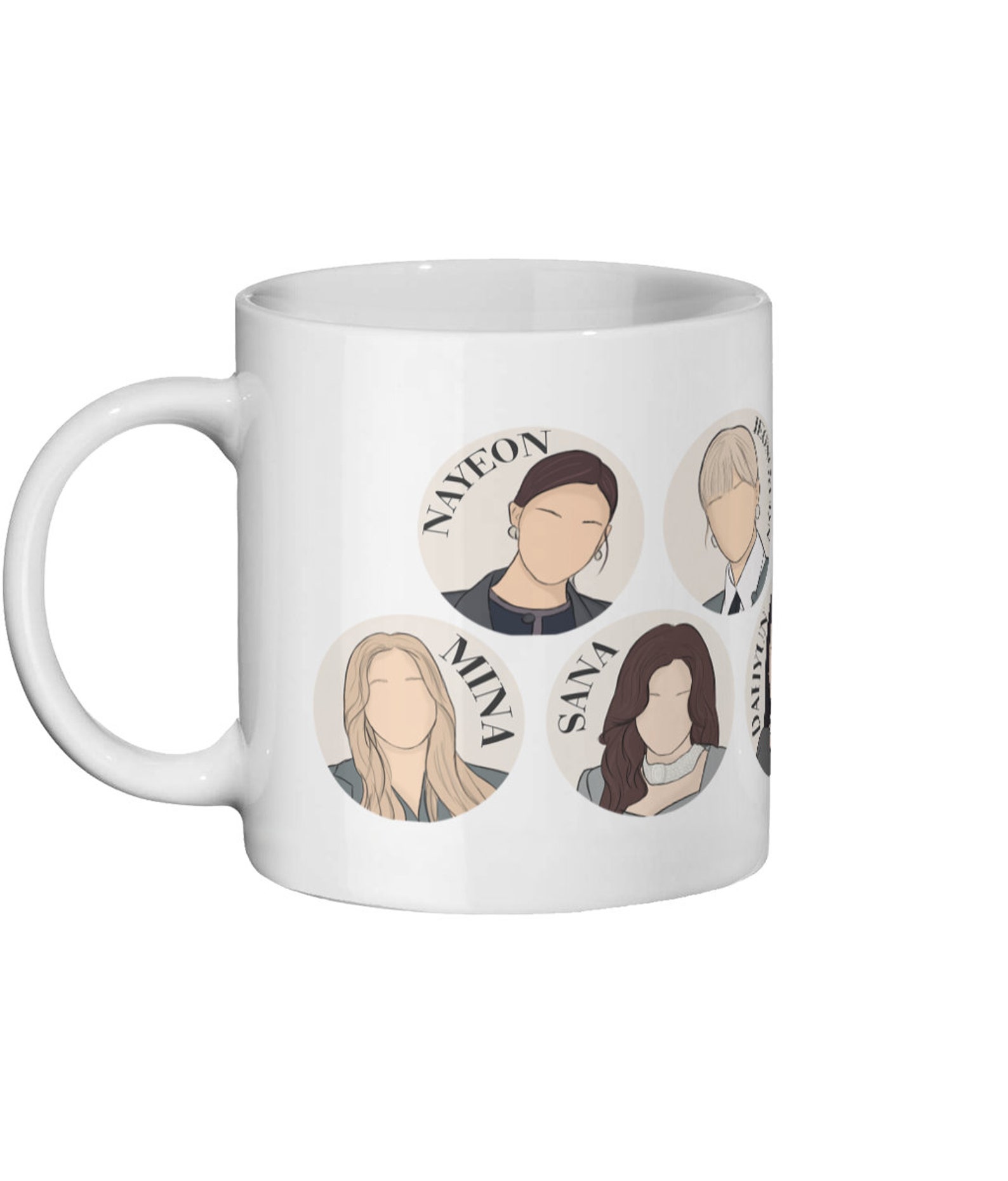 Kpop TWICE Members 11oz Ceramic Mug Digital Illustration | Etsy