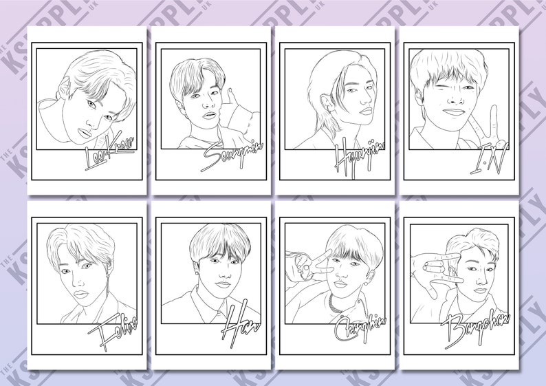 Digital Download SKZ A4 COLOURING BOOK Kpop Skz Art High - Etsy