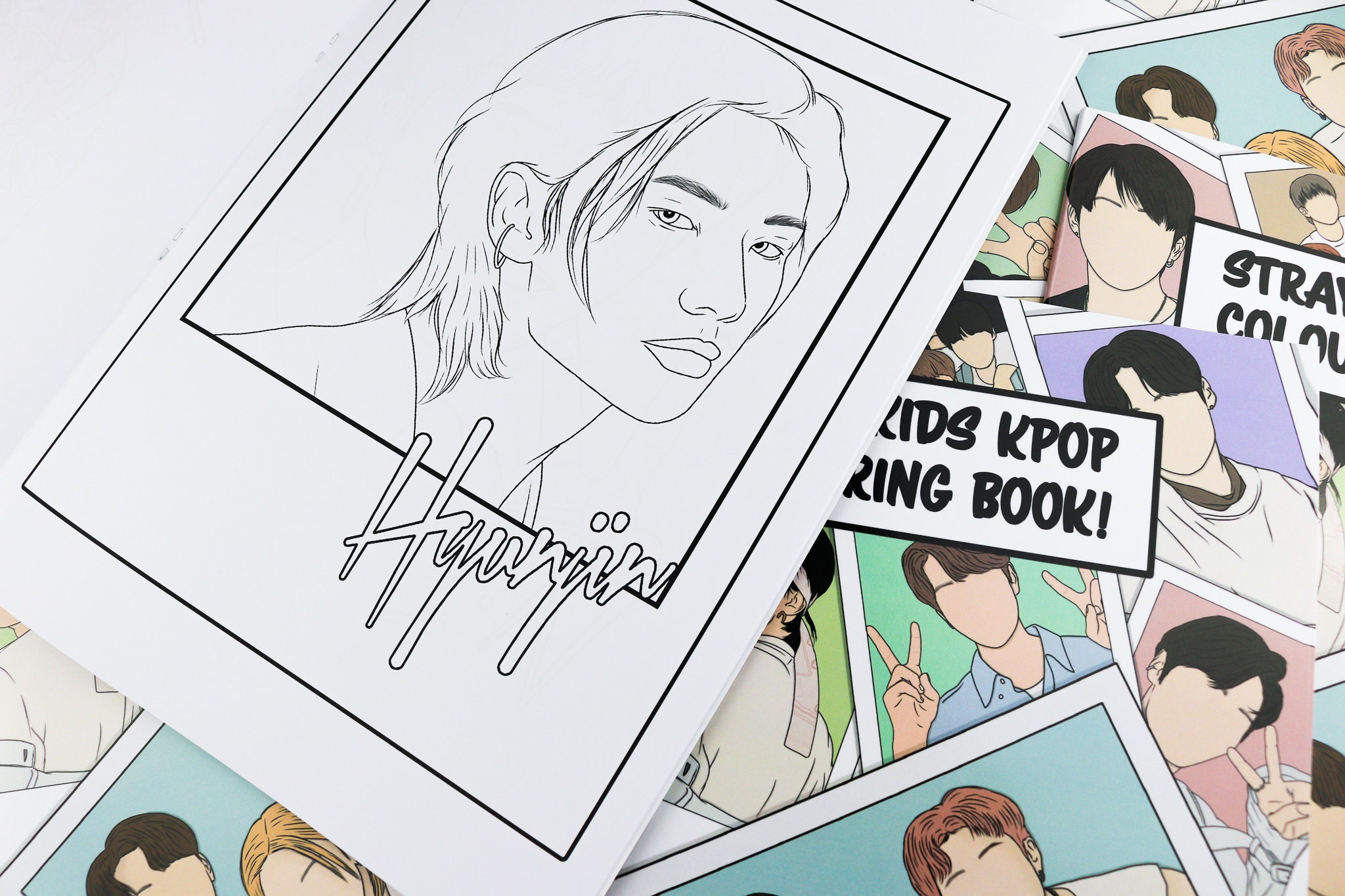 STRAYKIDS A4 COLOURING BOOK Kpop Skz Art High Quality A4 - Etsy UK