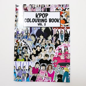 KPOP A4 COLOURING BOOK Vol 2, High Quality A4 Colouring Book, All Age ...