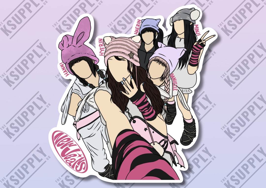 NEW JEANS High Quality Stickers, KPOP, Minji, Hanni , Danielle, Haerin ...