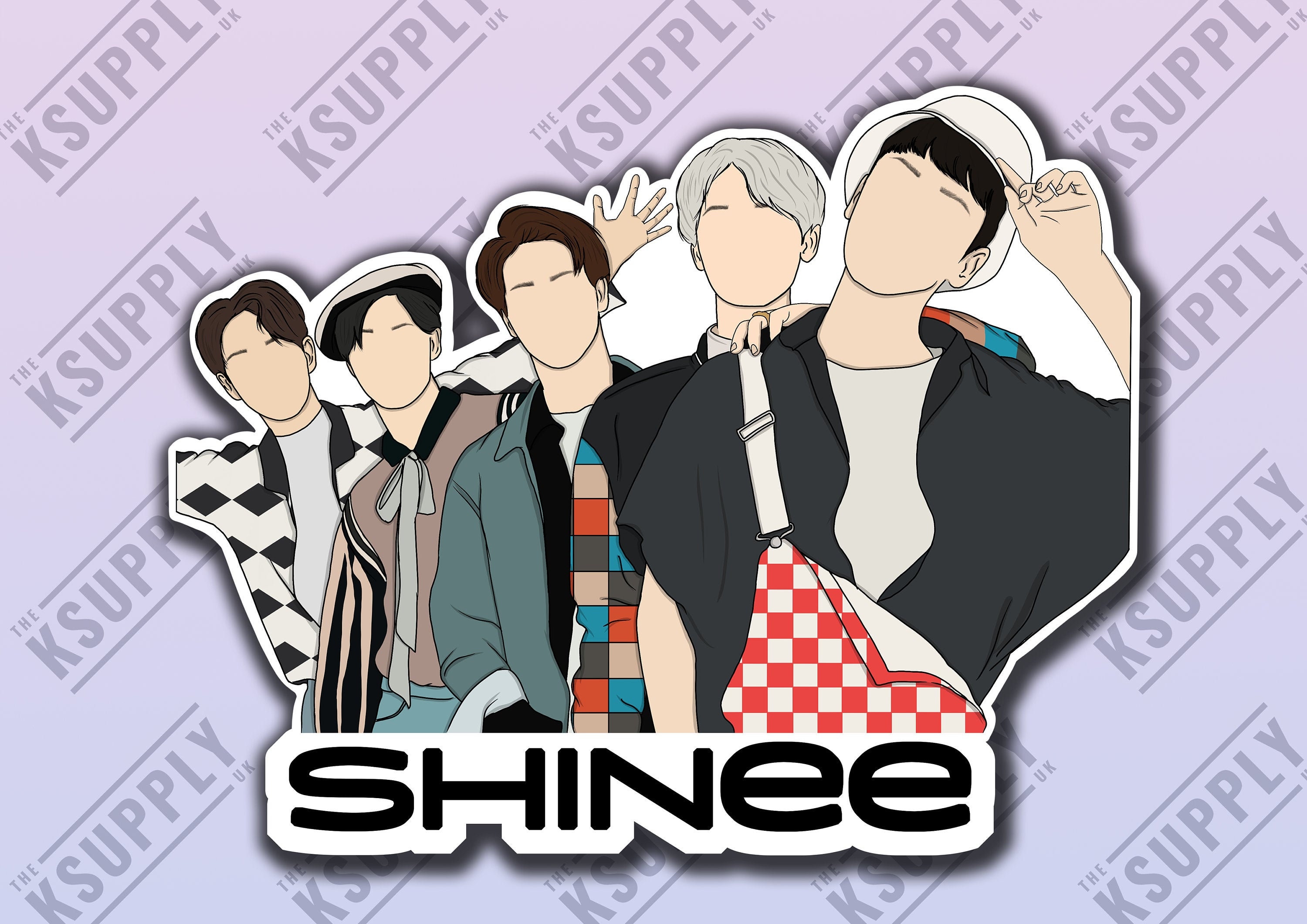 Shinee High Quality Kpop Stickers Onew Taemin Jonghyun - Etsy UK