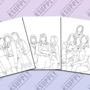Digital Download TWICE A4 COLOURING BOOK, Kpop, Twice, Art, High ...