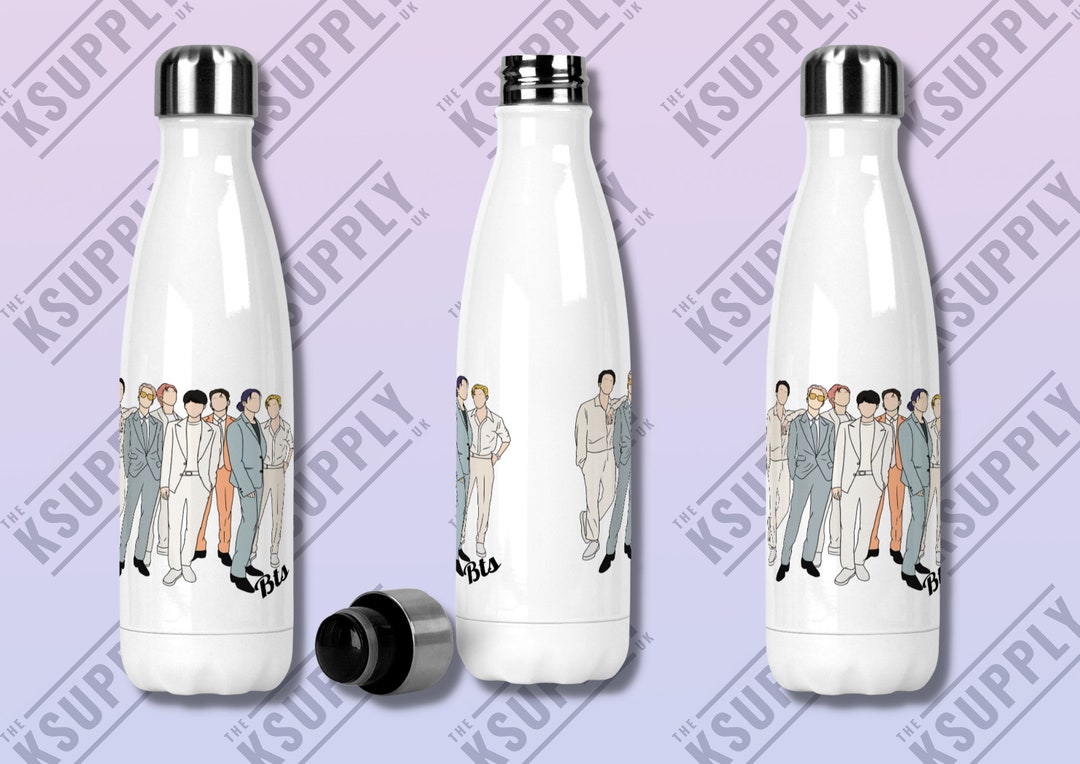 BTS BUTTER Kpop Stainless Steel Water Bottle, Kpop Merch, Kpop Gift ...