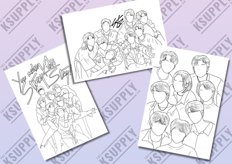 Digital Download SKZ A4 COLOURING BOOK Kpop Skz Art High - Etsy