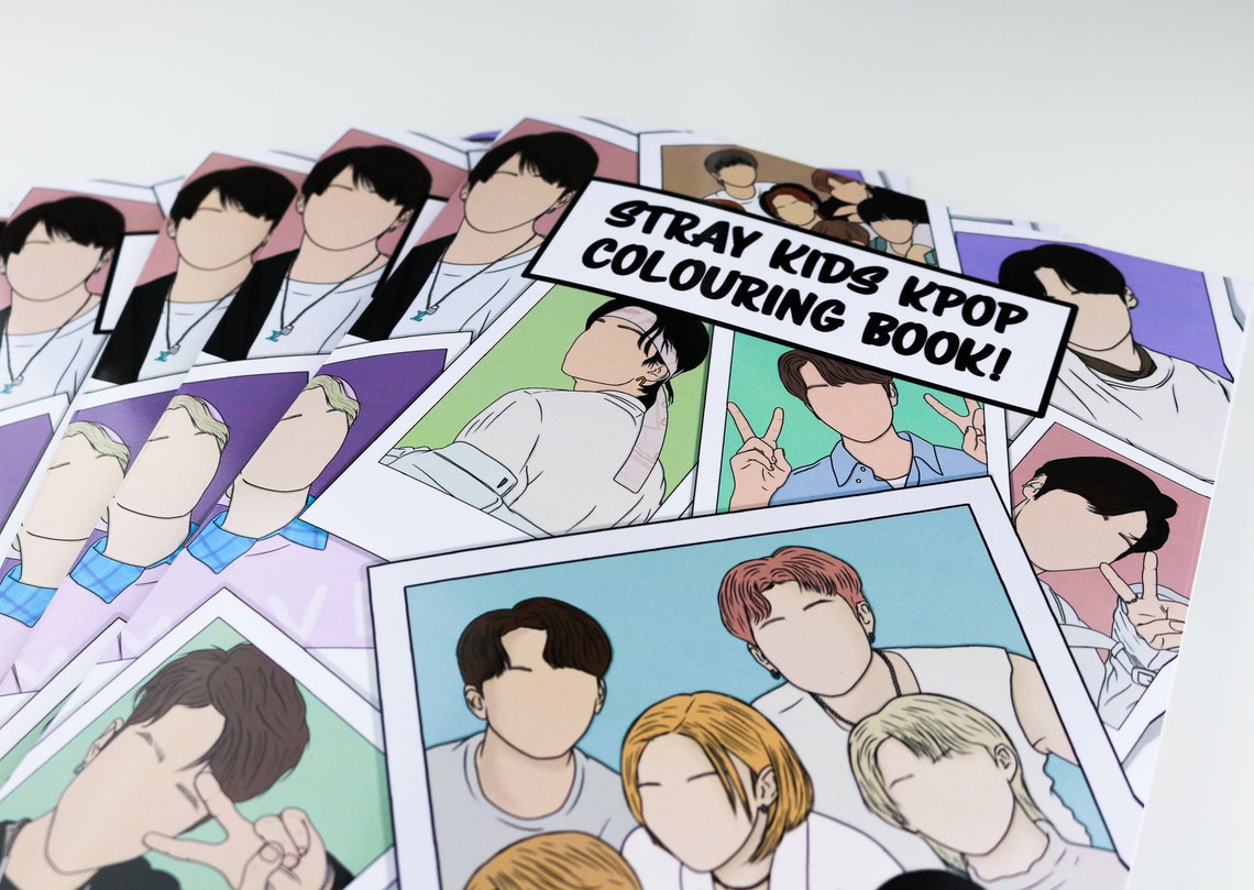STRAYKIDS A4 COLOURING BOOK Kpop Skz Art High Quality A4 - Etsy UK