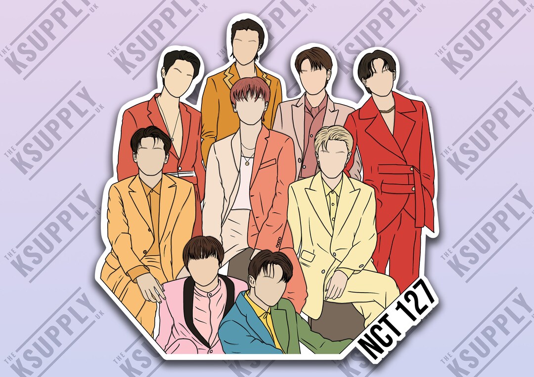 NCT 127 High Quality Stickers, KPOP, Johnny, Mark Lee, Taeyong, Jaehyun ...