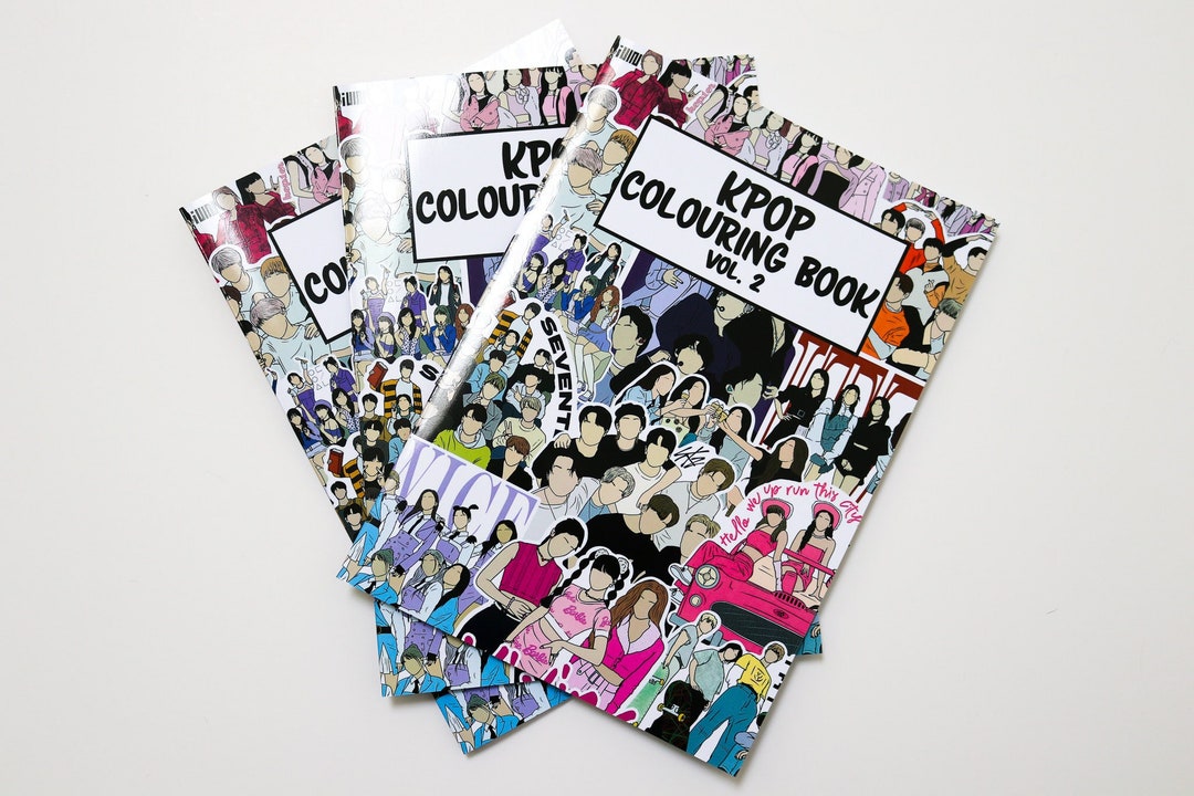 KPOP A4 COLOURING BOOK Vol 2, High Quality A4 Colouring Book, All Age ...