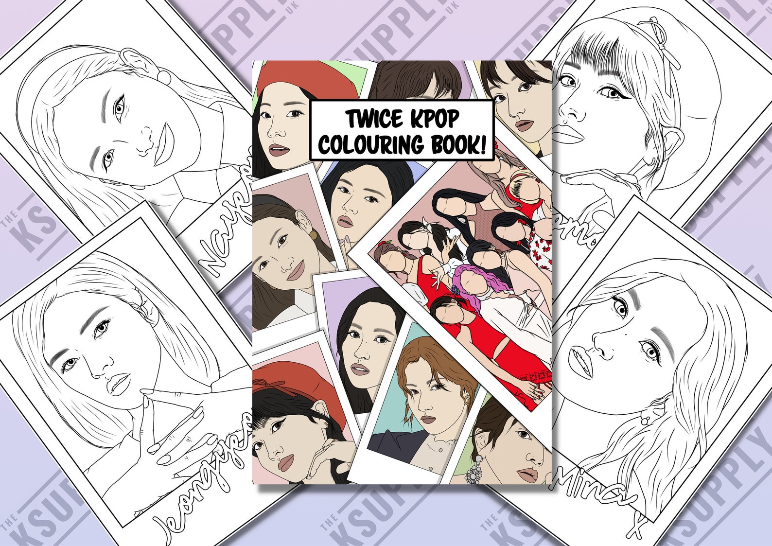 Digital Download TWICE A4 COLOURING BOOK, Kpop, Twice, Art, High ...