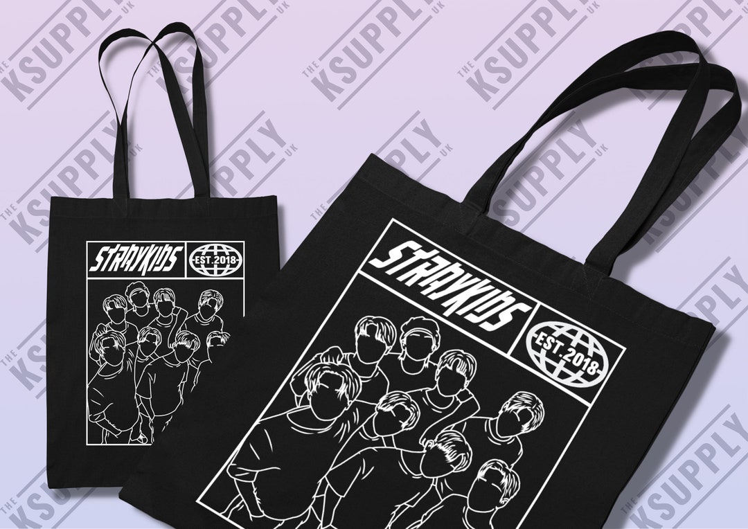 STRAY KIDS Kpop Tote Bag, Kpop, Felix, Changbin, Seungmin, Bangchan ...