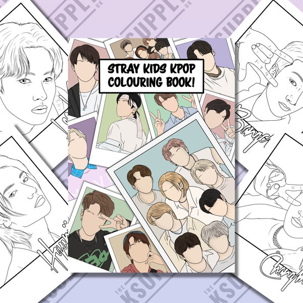 Stray Kids Coloring Pages - Etsy
