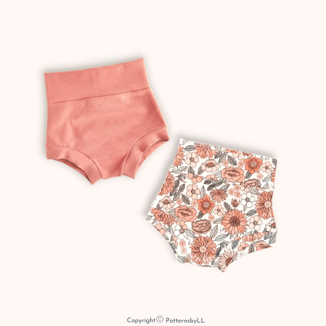 Baby Bummies PDF Pattern, High Waisted Bummies Sewing Pattern, Bummies ...