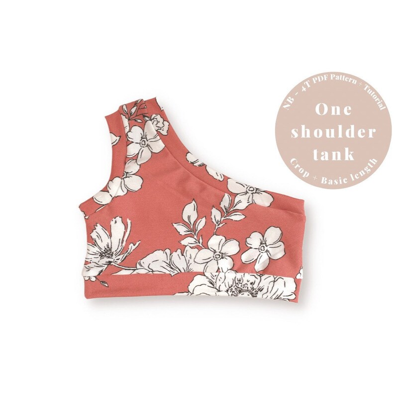 One Shoulder Top Pattern Toddler Crop Top Pattern Toddler - Etsy