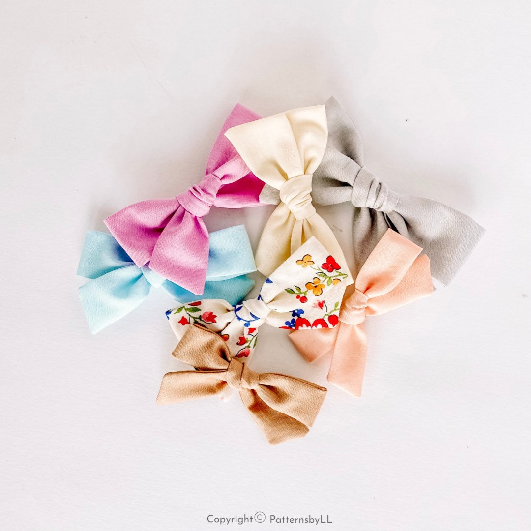Hair Bow Sewing Pattern, Girls Hair Bow Sewing Pattern, Baby Bow ...