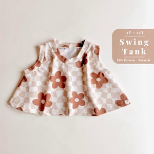 Kids Summer Swing Tank Top Sewing Pattern, Girls Swing Tank Top Pattern ...